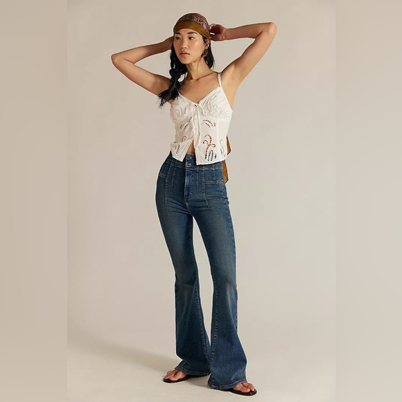 Free People | Jeans | Nwt We The Free People Jayde High Rise Flare ...